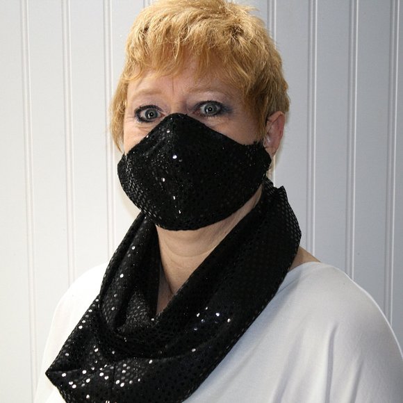 Hand Crafted | Accessories | Handmade Black Confetti Sequin Face Mask ...